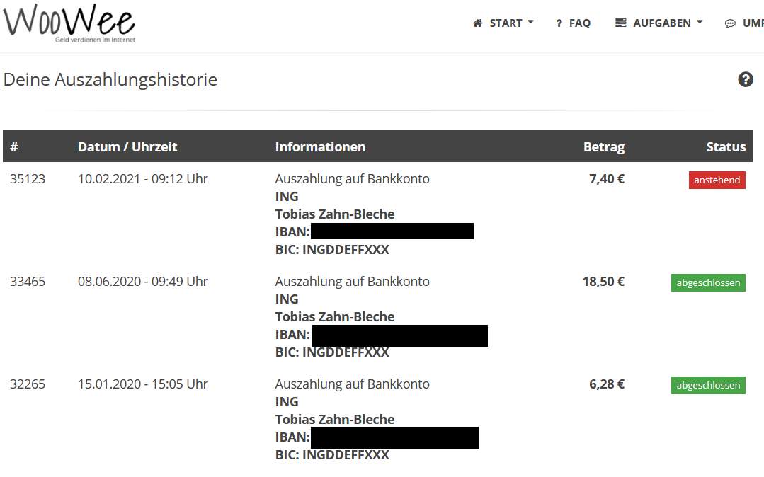 WooWee.de – durch leichte Aufgaben Geld verdienen! – Mr-Cash.de